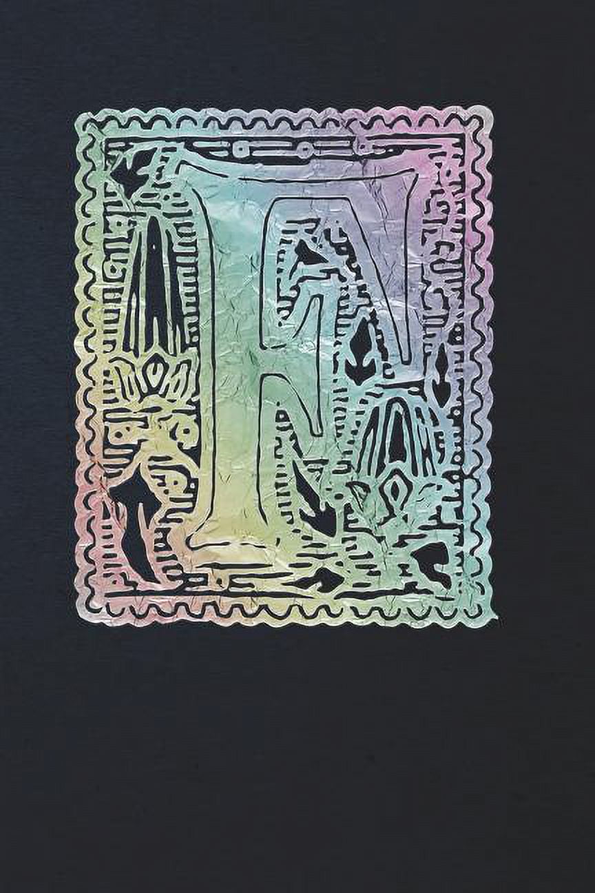Notebook: Art Nouveau Initial F - Multi Color on Black - Lined Diary ...