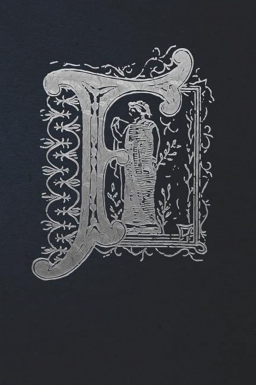 Notebook: Art Nouveau Initial F - Silver on Black - Lined Diary ...