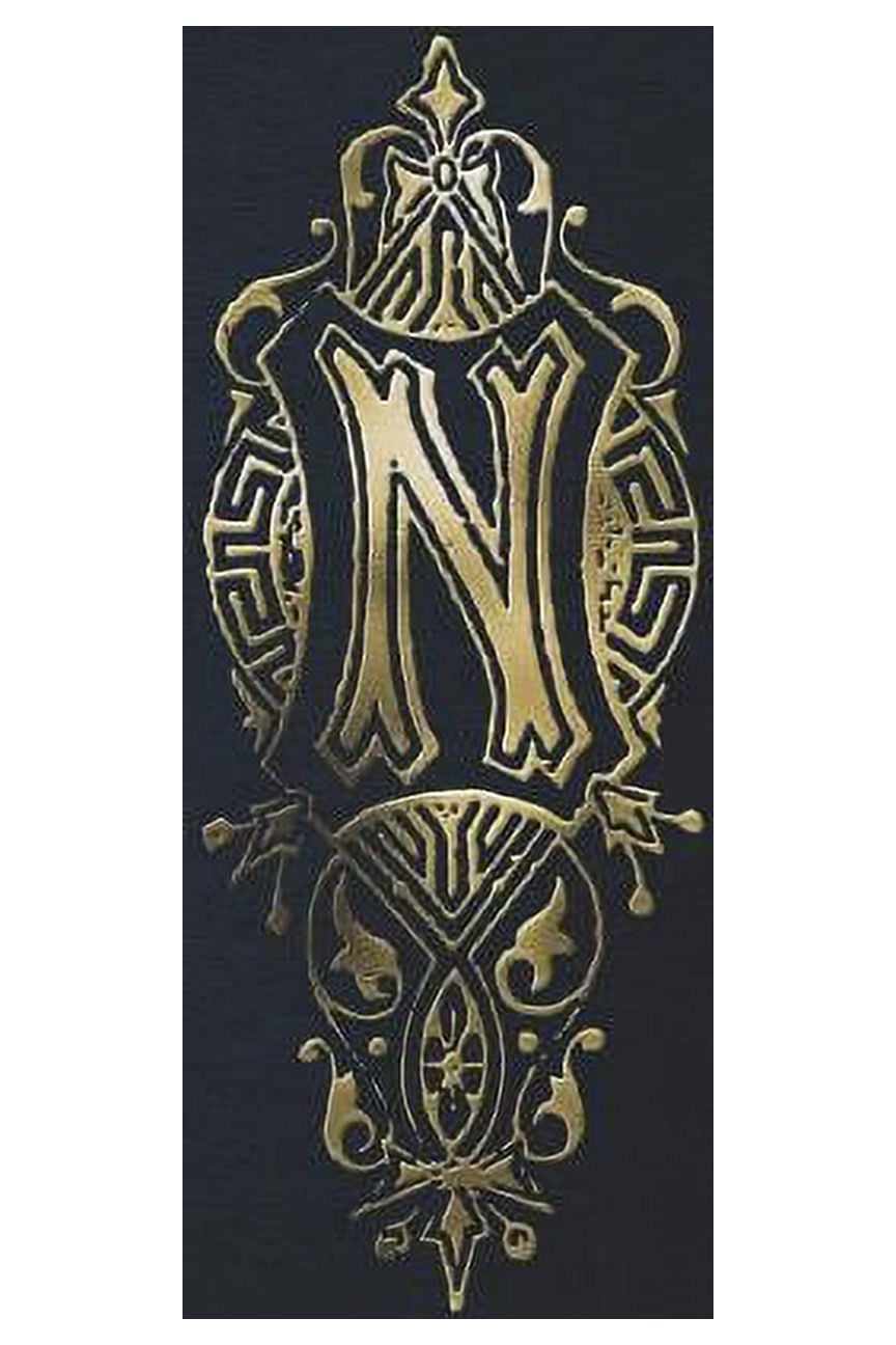 Notebook: Art Nouveau Initial N - Gold on Black - Lined Diary / Journal ...