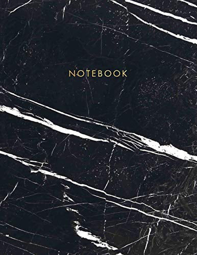 Pre-Owned Notebook: Classic Black and White Marble with Gold Lettering ...