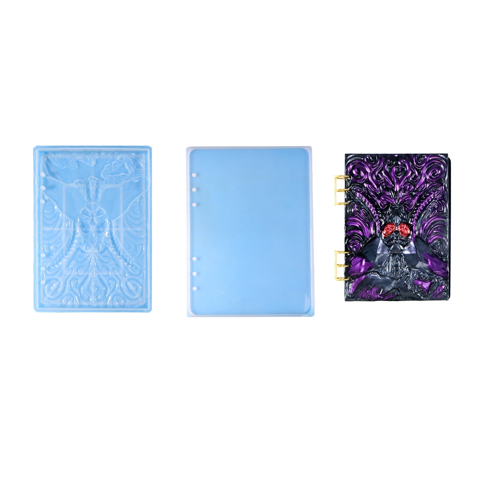 Notebook Cover Epoxy Resin Silicone Molds with Loose Binder Rings Kits ...