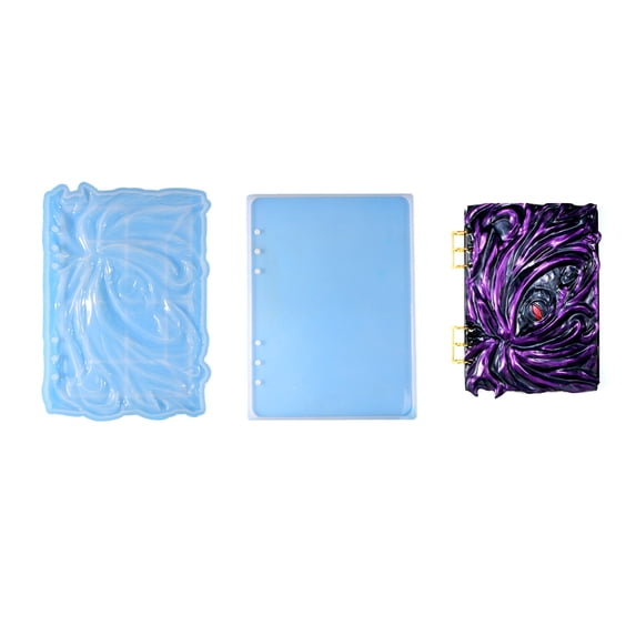 Notebook Cover Epoxy Resin Silicone Molds with Loose Binder Rings Kits ...