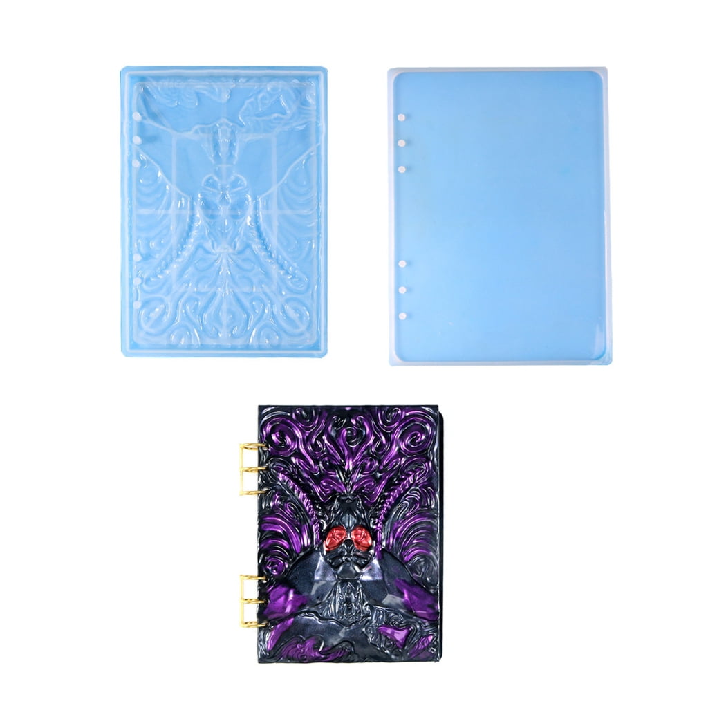 Notebook Cover Epoxy Resin Silicone Molds with Loose Leaf Binder Rings ...