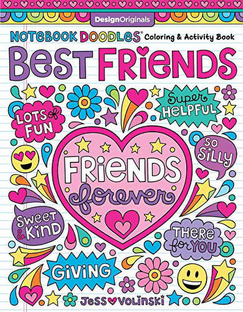 Pre-Owned Notebook Doodles Best Friends: Coloring & Activity Book ...
