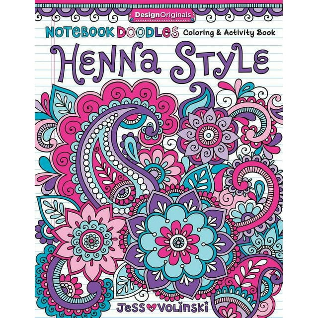 Notebook Doodles Henna Style: Coloring Activity Book - Walmart.com