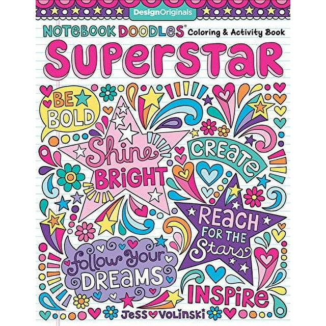 Pre-Owned Notebook Doodles Superstar: Coloring & Activity Book (Design ...