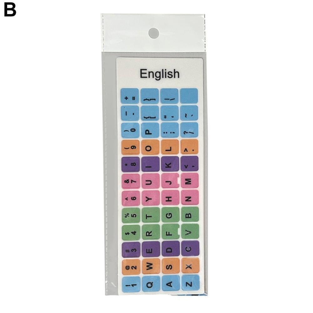 Notebook English Keyboard Sticker Macaron Color Key Sticker Desktop ...