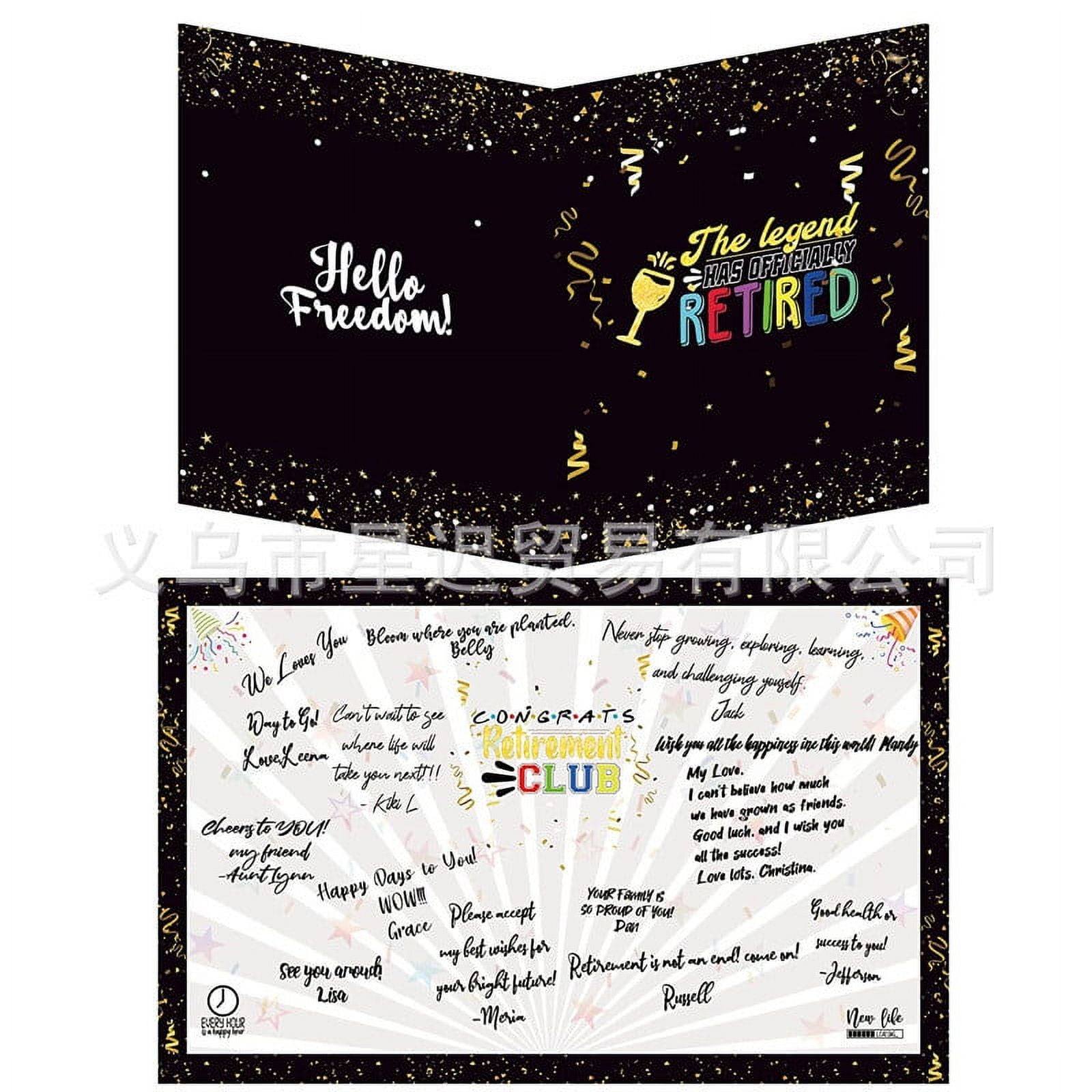 Notebook Farewell Party Decorations Giant Guest Book Greeting Card ...