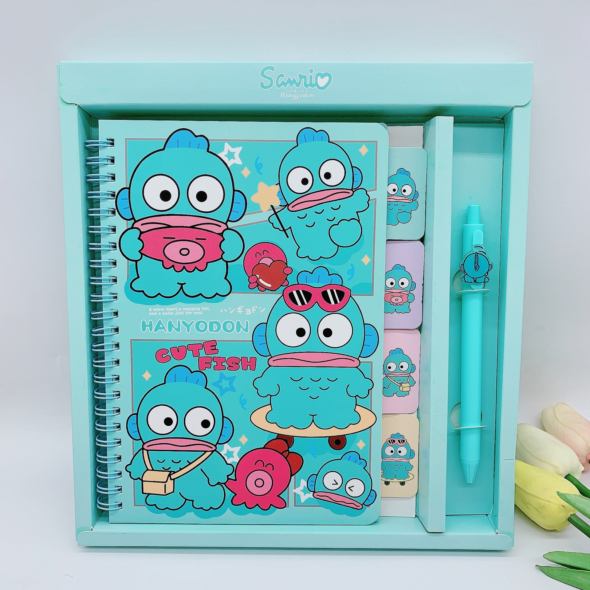 Notebook Gel Pen Set Melody Kuromi Pachacco Notepad Diary Planner ...