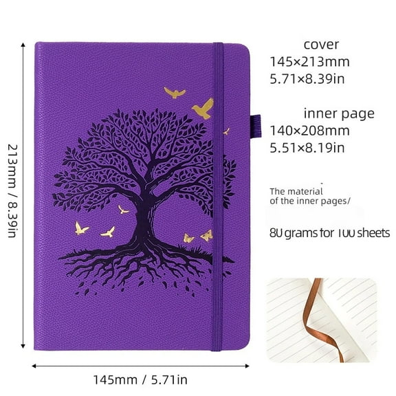 Lined Journal Notebook for Women Men, A5 Hardcover Leather Journals for ...