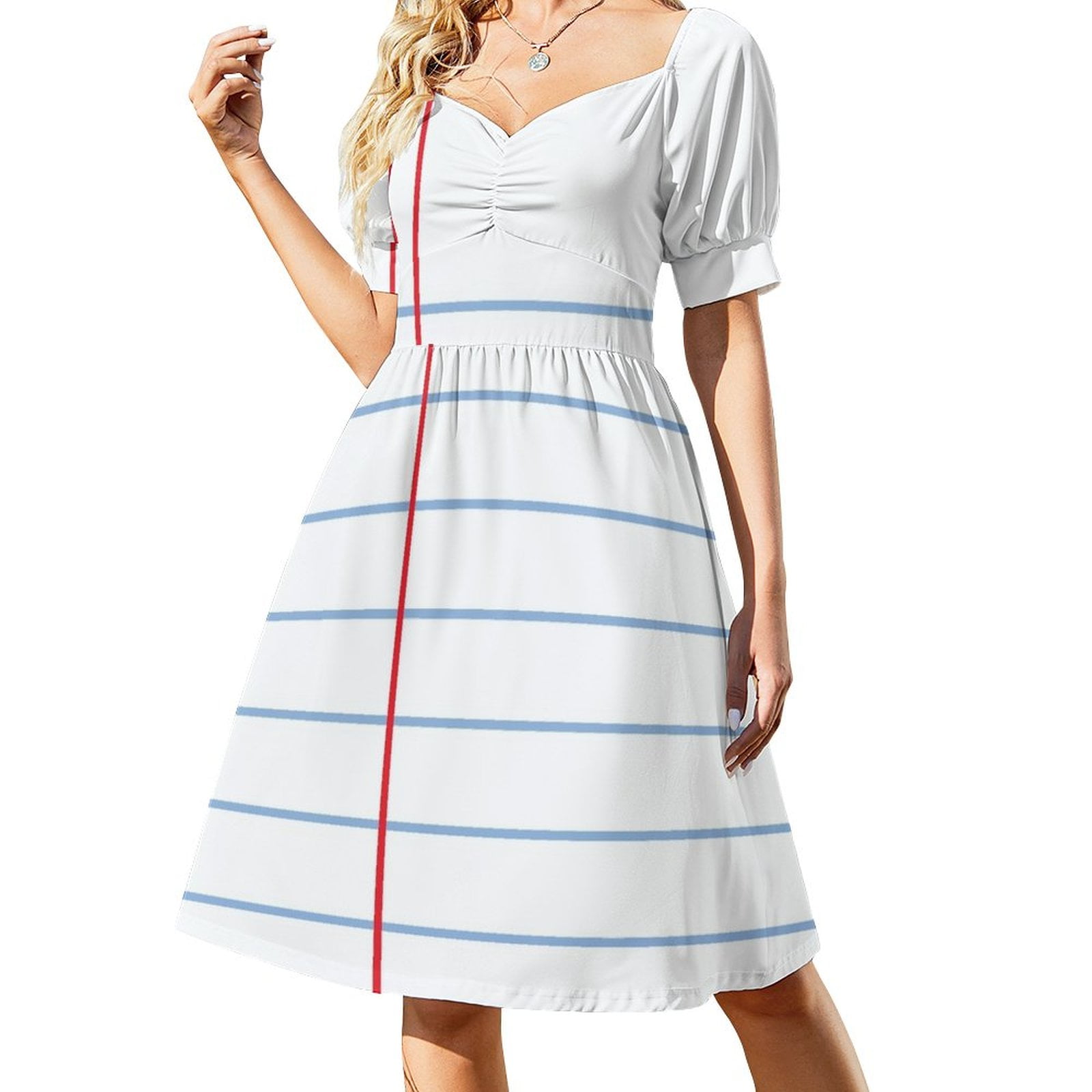 Notebook Paper Graphic - Wide Lines Dress party dress women elegant ...