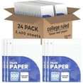 E-Clips USA 100-Sheet Notebook Paper, College-Ruled Loose Leaf Paper, 24-Pack - Walmart.com