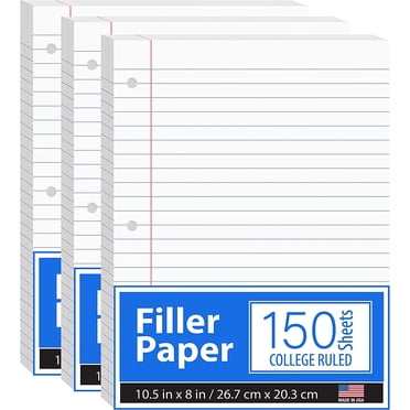 Wide-Ruled Quality Filler Paper, 100 Per Pack - Walmart.com