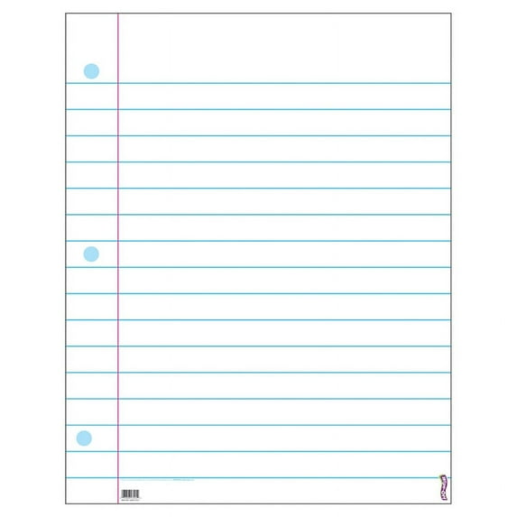 Notebook Paper Wipe-Off Chart, 22" x 28" | Bundle of 10 Each - Walmart.com