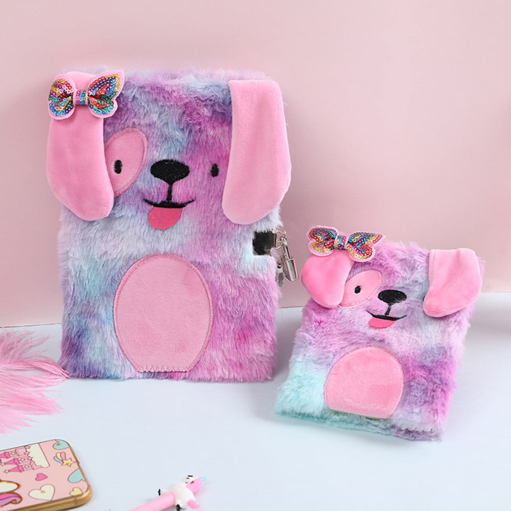 Notebook,Plush Cartoon Cute Diary Book Notebook Notepad Paper High ...