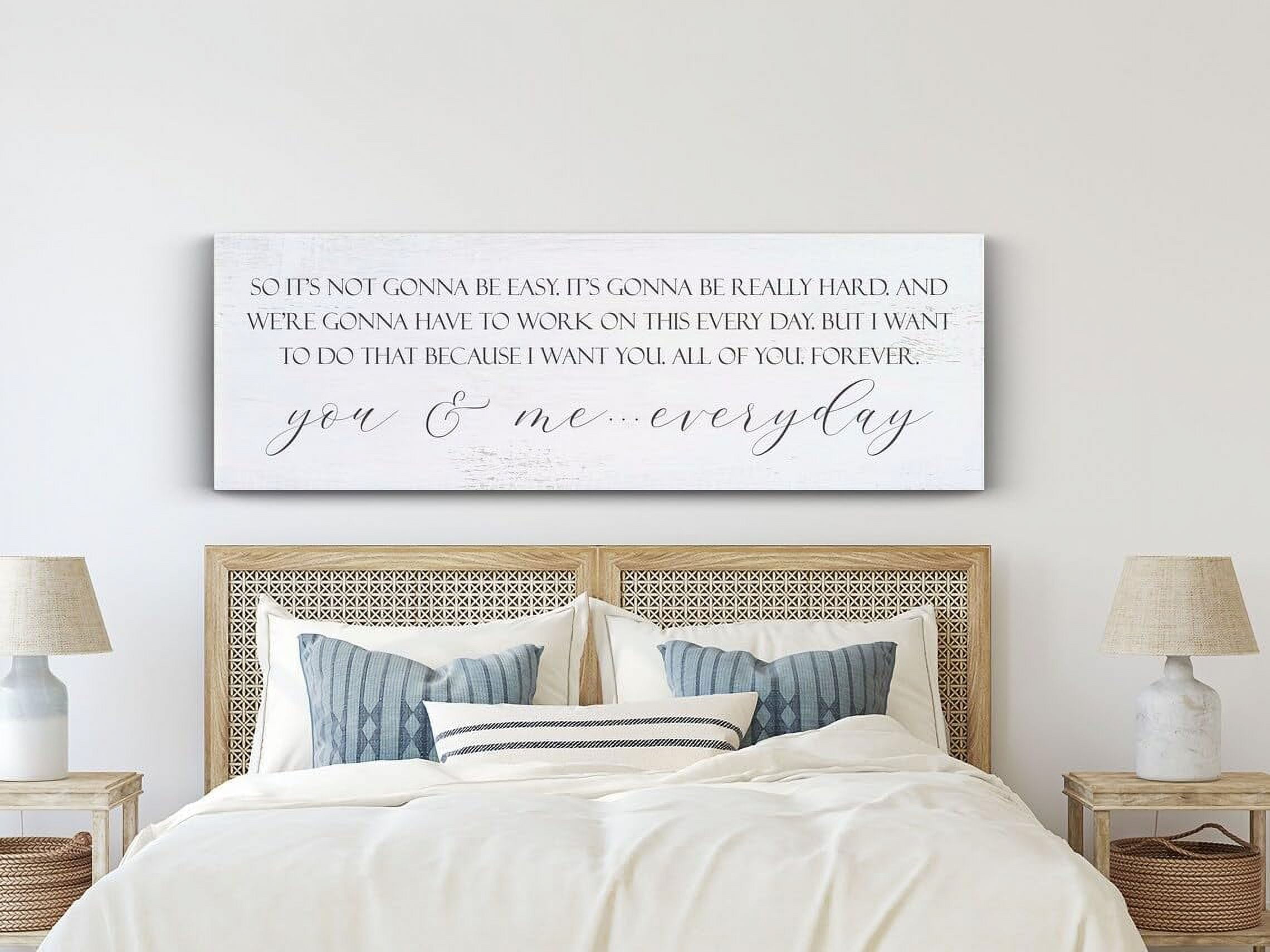 Notebook Quote Wall Art Canvas Painting So It's Not Gonna Be Easy Sign ...
