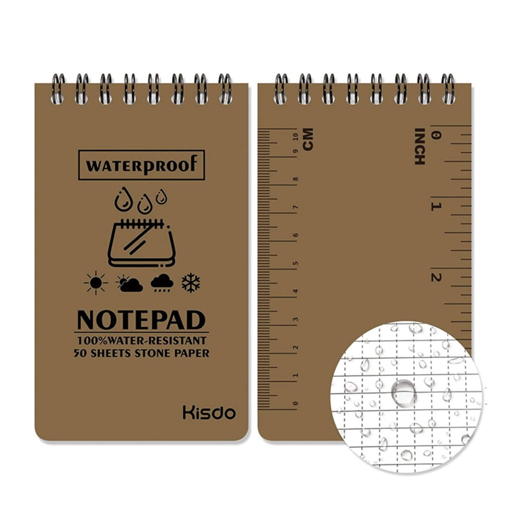 Notebook Stone Paper Waterproof Top Spiral Notebook Notepad Rain Pocket ...