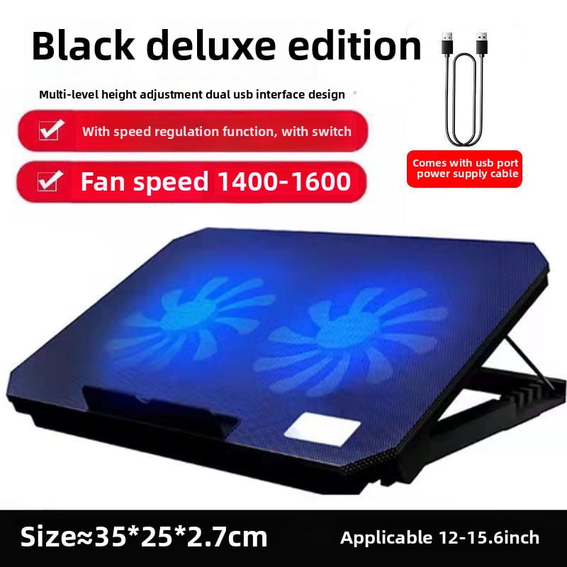 Notebook notebook cooling bracket, twin-turbine large fan, mesh metal ...