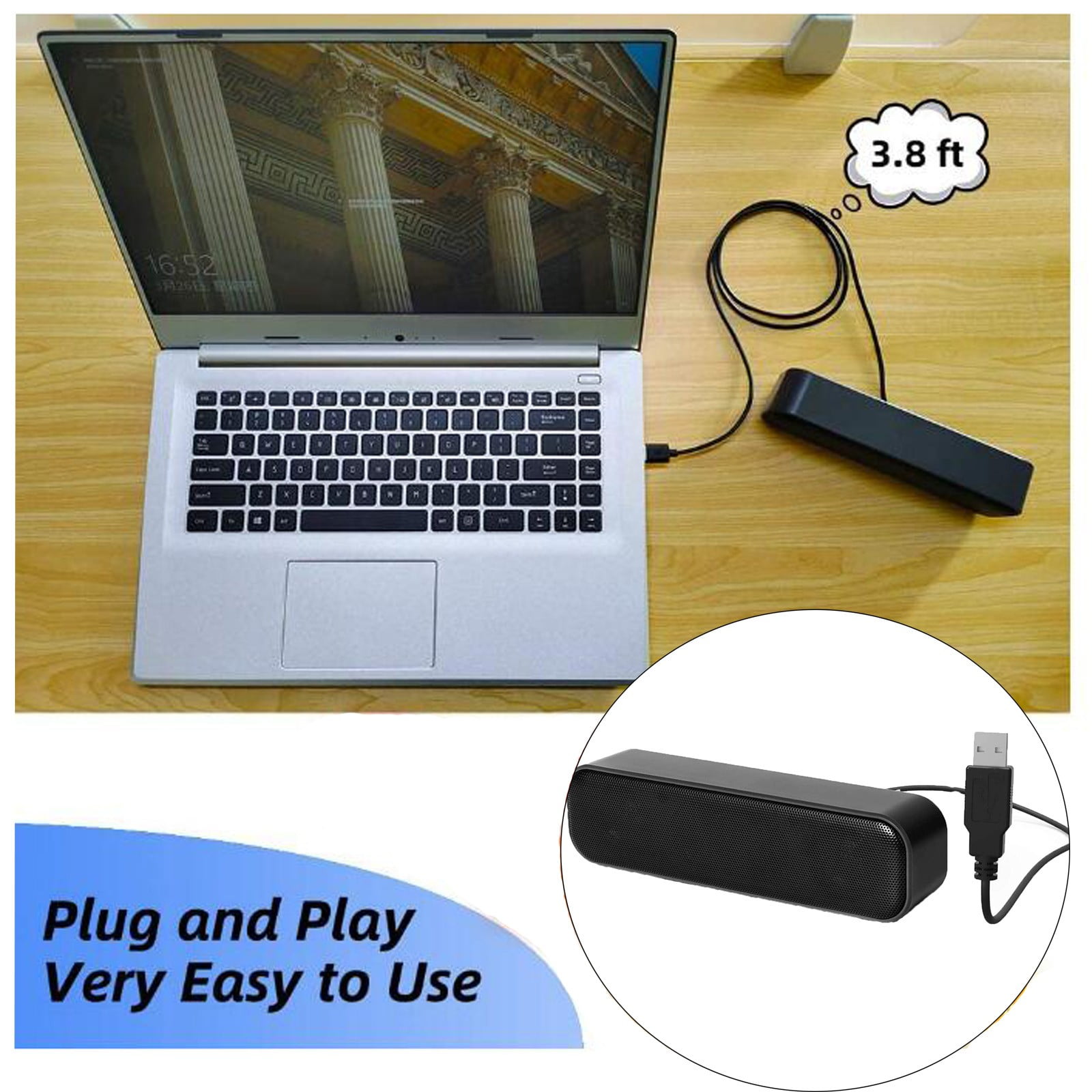 Notebook small audio computer desktop speaker multimedia desktop long ...