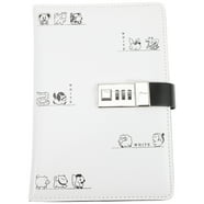 WEMATE Diary, Password Protected Notebook, A5 PU Leather, 240 Pages ...