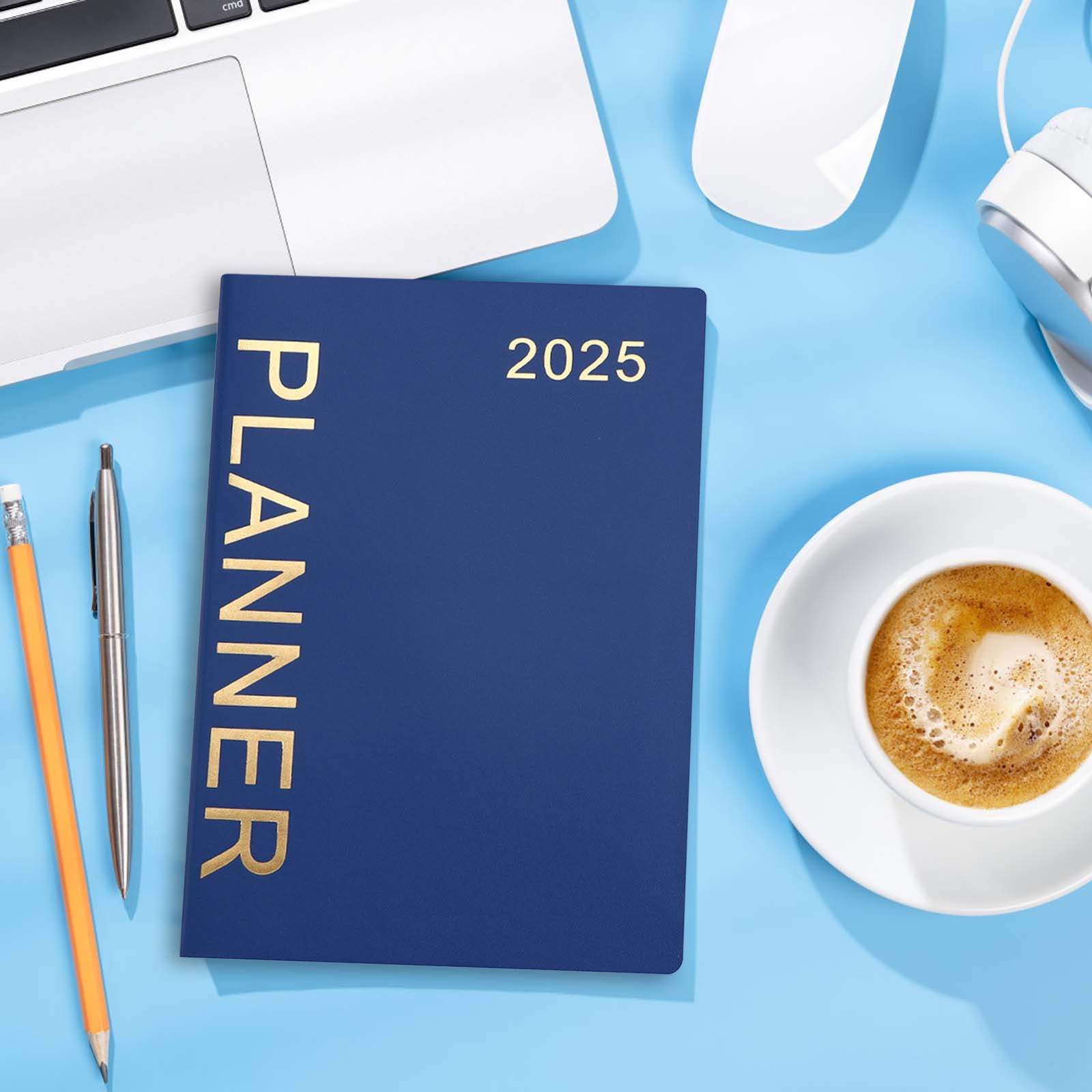 Notebooks 2025 English Plan A5 Soft Leather Notebook Calendar Weekly ...