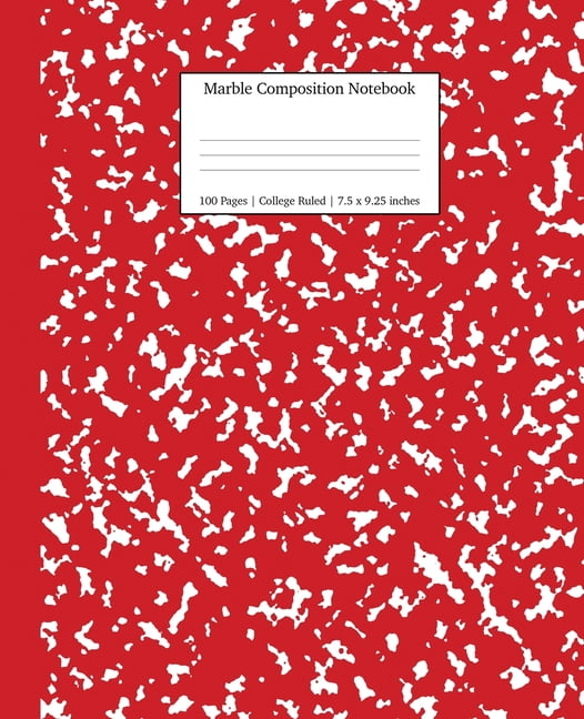 Notebooks College Ruled: Marble Composition Notebook College Ruled: Red ...