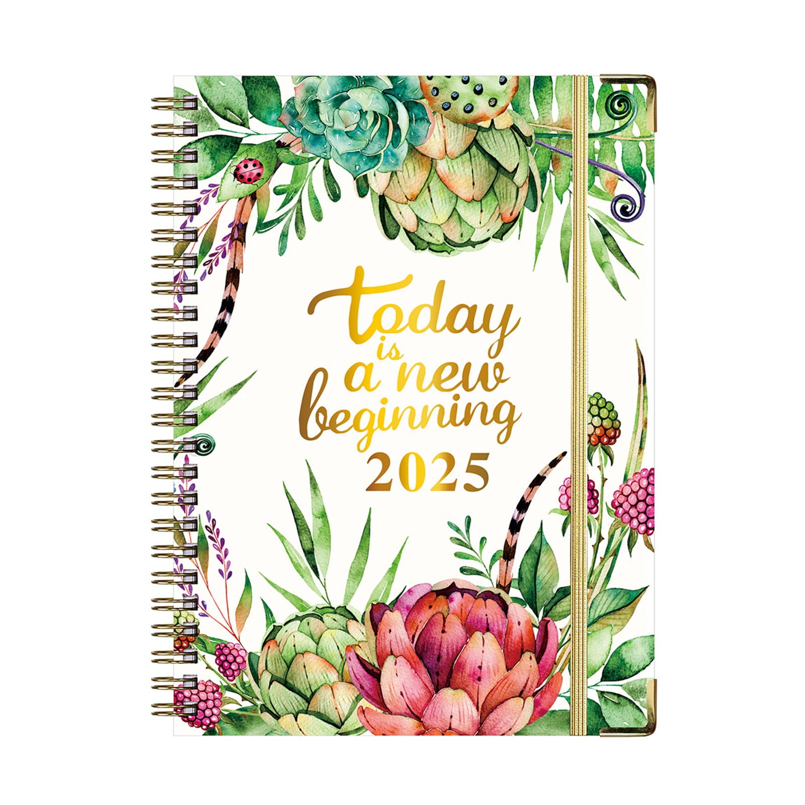 Notebooks, Furenl 2025 English Notebook Notepad A5 Coil Diary 365 Days ...