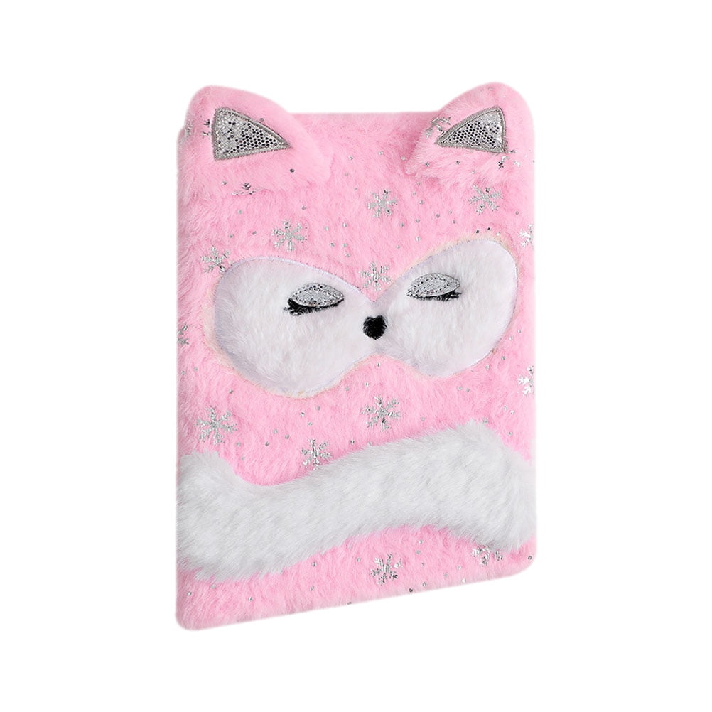 Notebooks Teen Girl Gifts Plush Diary Students Stationery Snowflake Fox ...