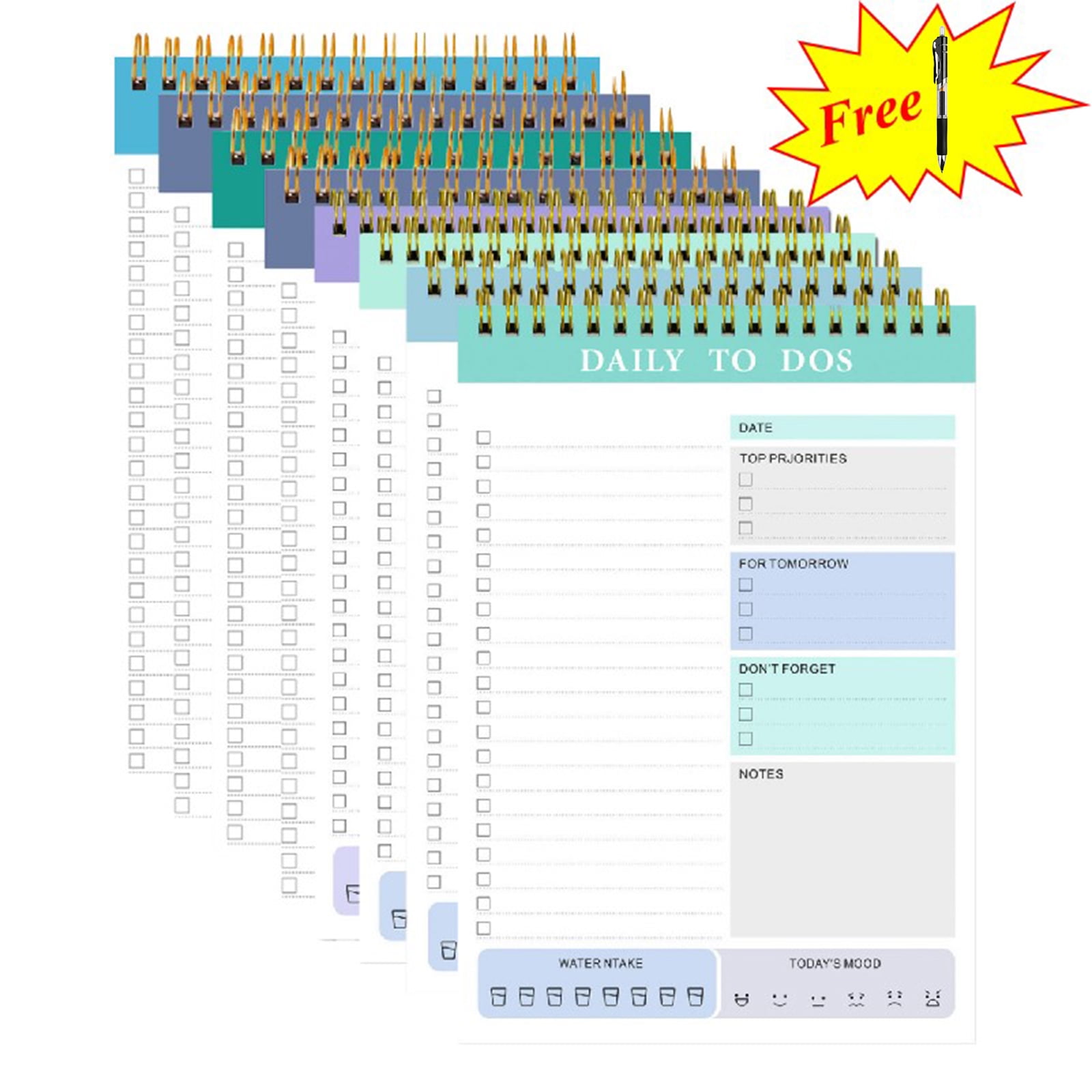 Notebooks for Work Daily To-Do Notepad, To-Do List Notepad Time ...