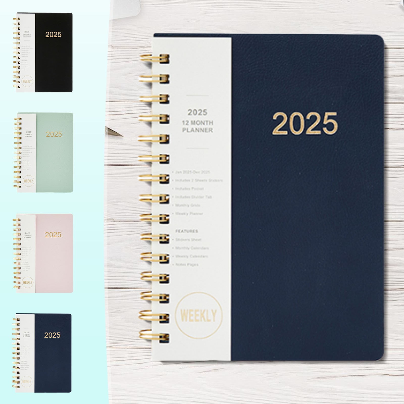 NoteBook for Work Daily To-Do Notepad, 2025 Calendar Notepad English ...