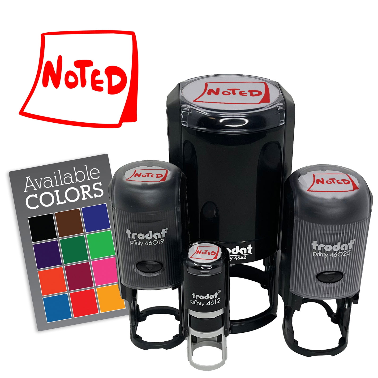 Noted Sticky Note Post Paper Notice Self-Inking Rubber Stamp for ...