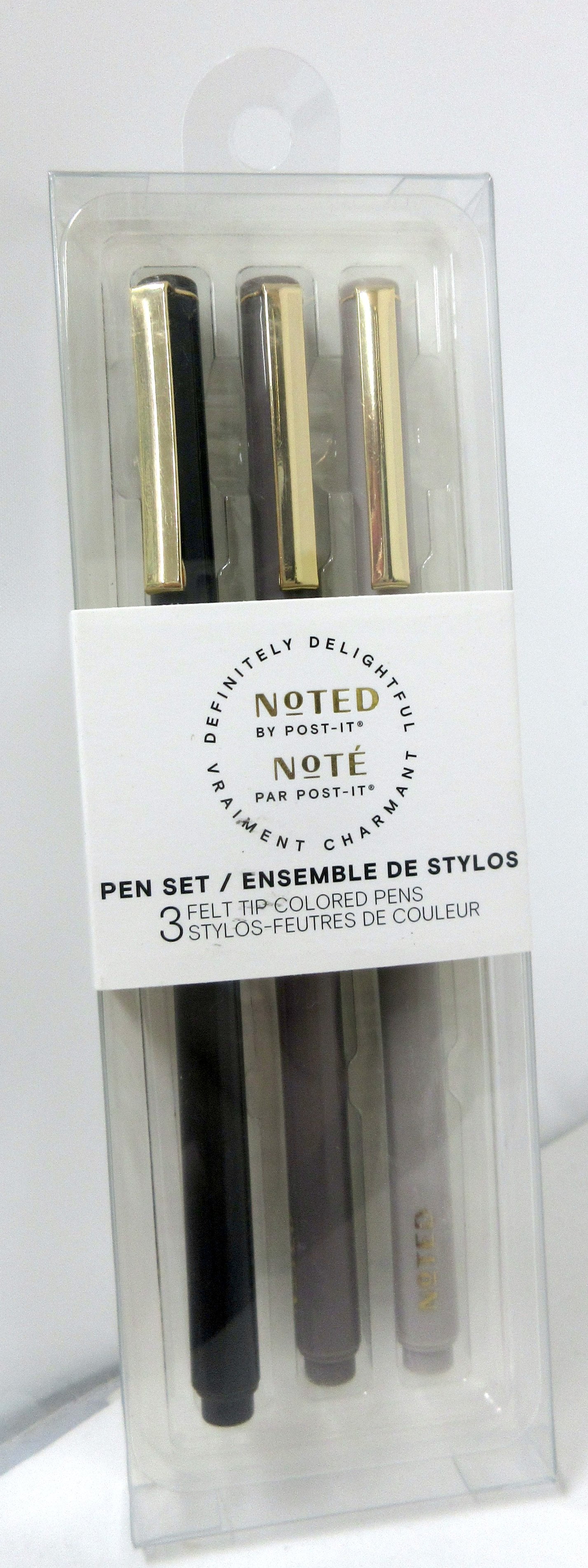 Noted by Post-It - Shades of Grey 3 Felt-Tip Colored Pen Set - Walmart.com