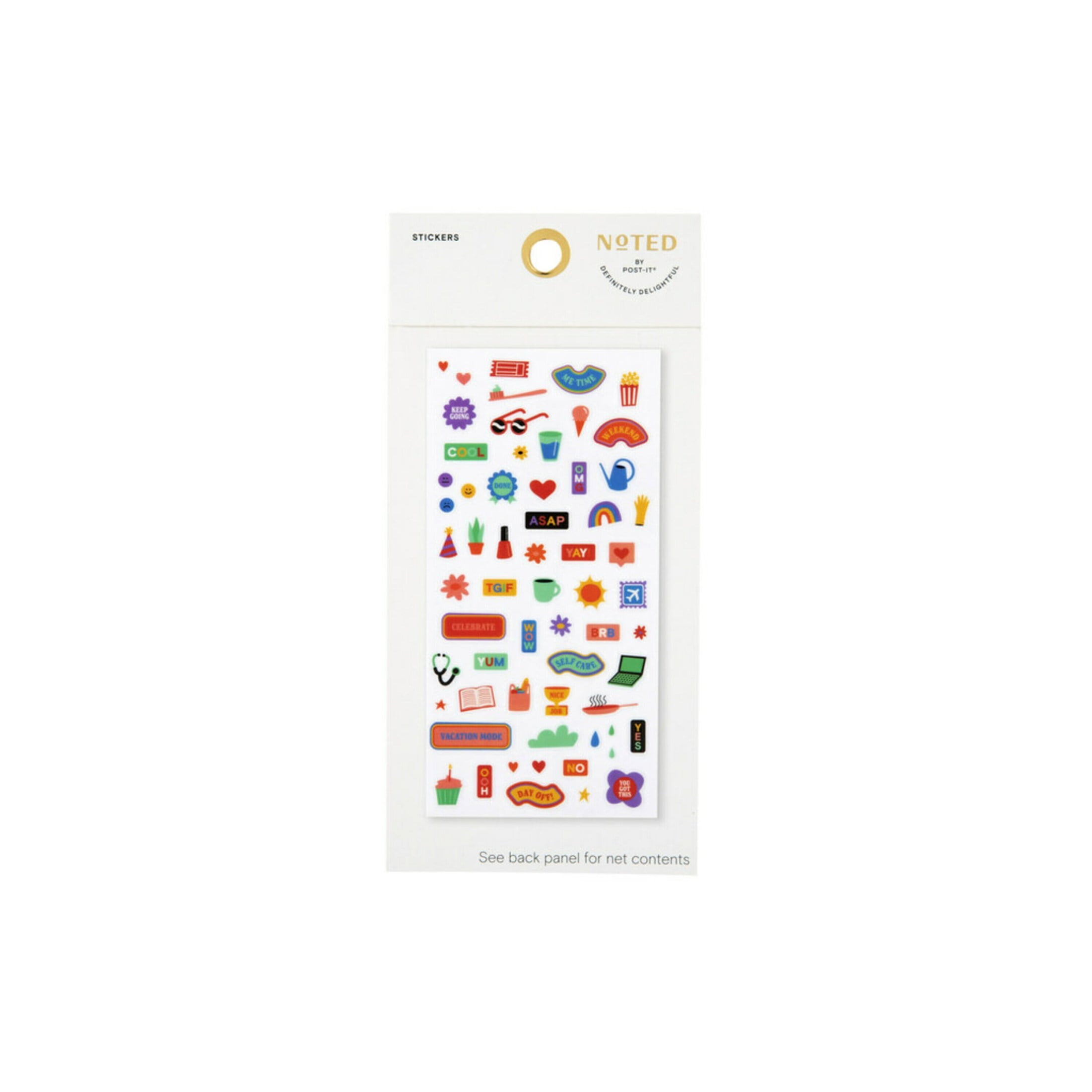 Noted by Post-it, Fun Message Planner Stickers, Assorted Sizes/Designs ...