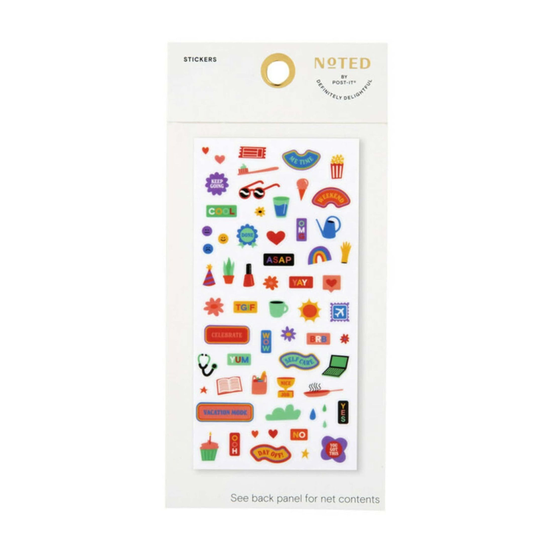 Noted by Post-it, Fun Message Planner Stickers, Assorted Sizes/Designs ...