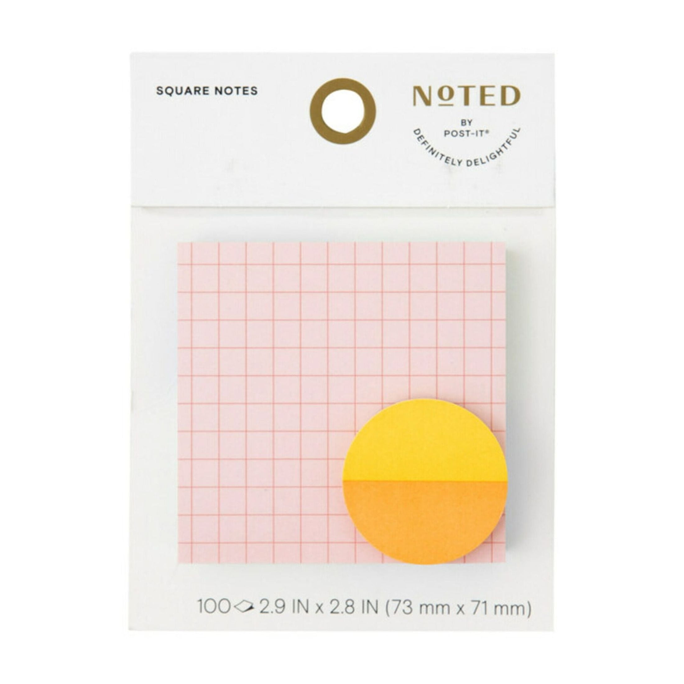 Noted by Post-it Notes, Pink Square & Orange and Yellow Round Multipack ...