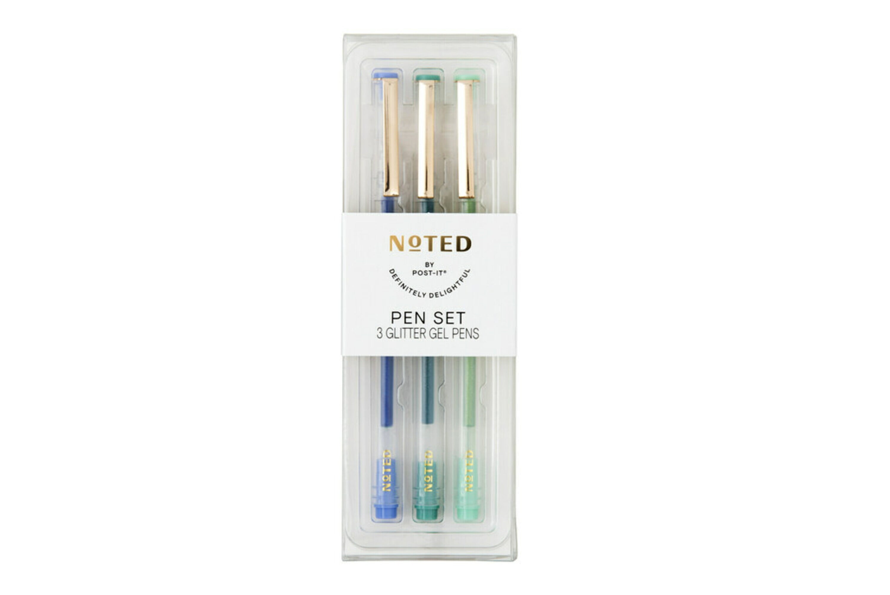 Noted by Post-it Pen Set, Cool Colors, Periwinkle, Yellow, Mint ...
