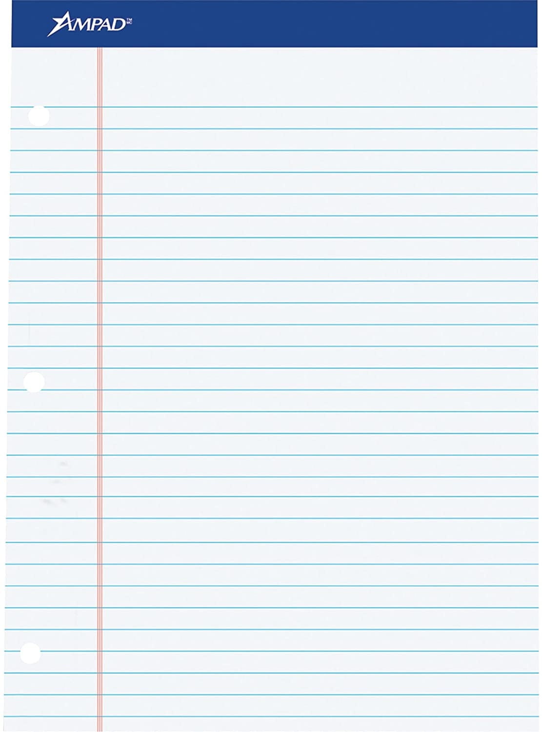Notepad 8-1/2" x 11-3/4", Legal Ruled, White, 100 Sheets/Pad - Walmart.com