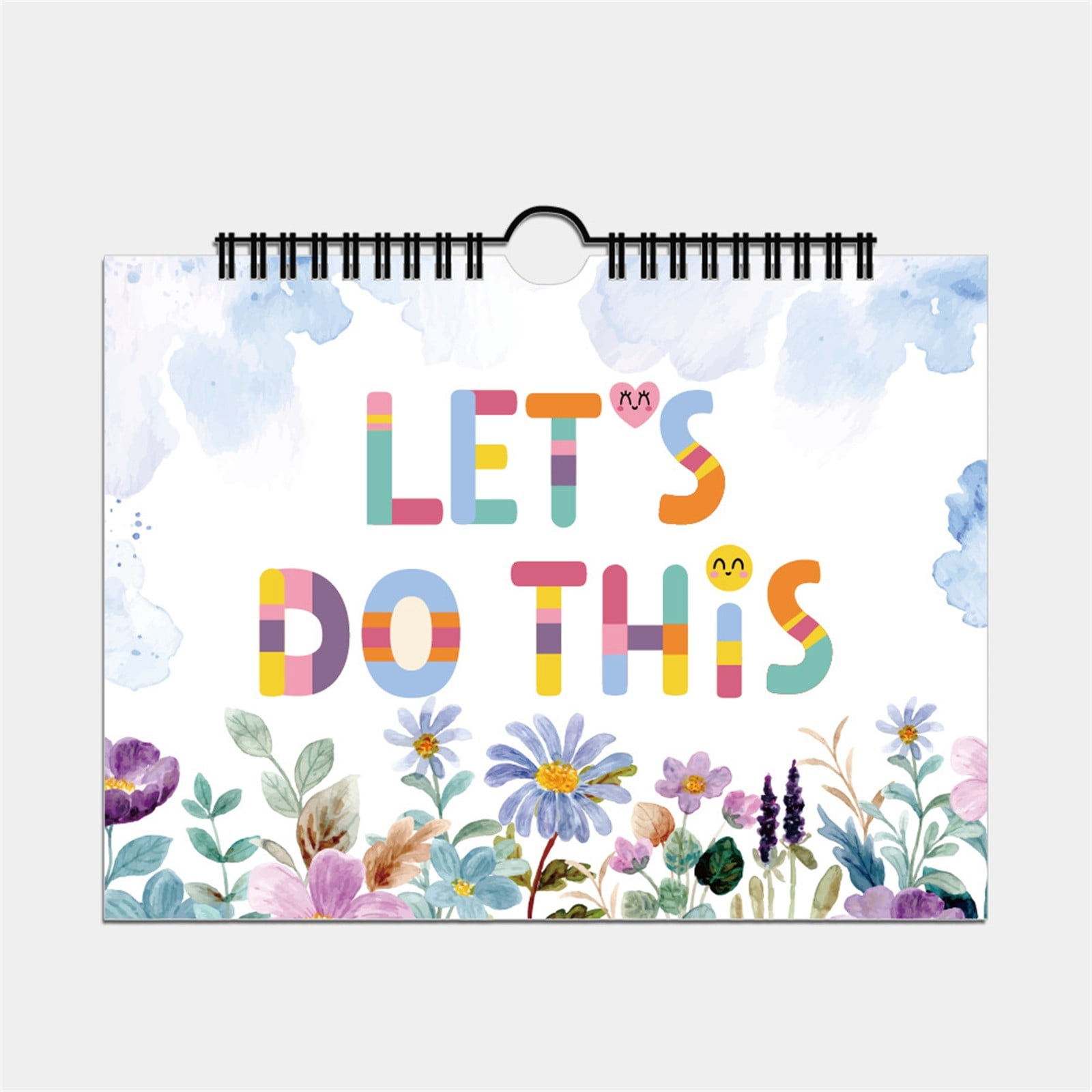 Notepadlet's Do This 4 Flower Theme Inspirational Notepad 12 Months ...