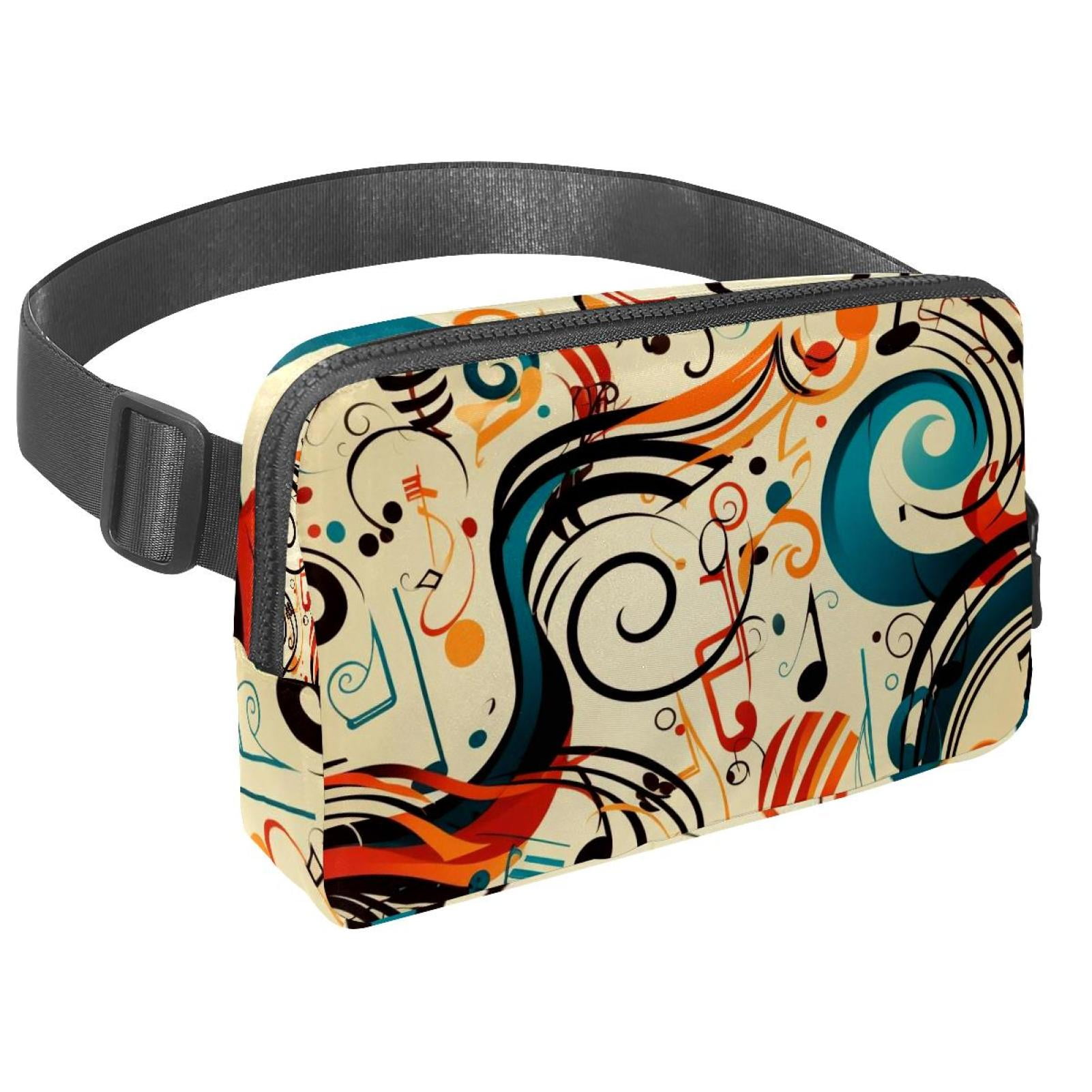 Notes Adjustable Lightweight Crossbody Bag with Extension Strap, Unisex ...