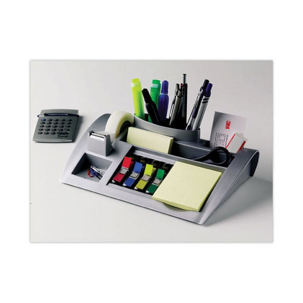 Notes Dispenser with Weighted Base, 9 Compartments, Plastic, 10.25 x 6. ...
