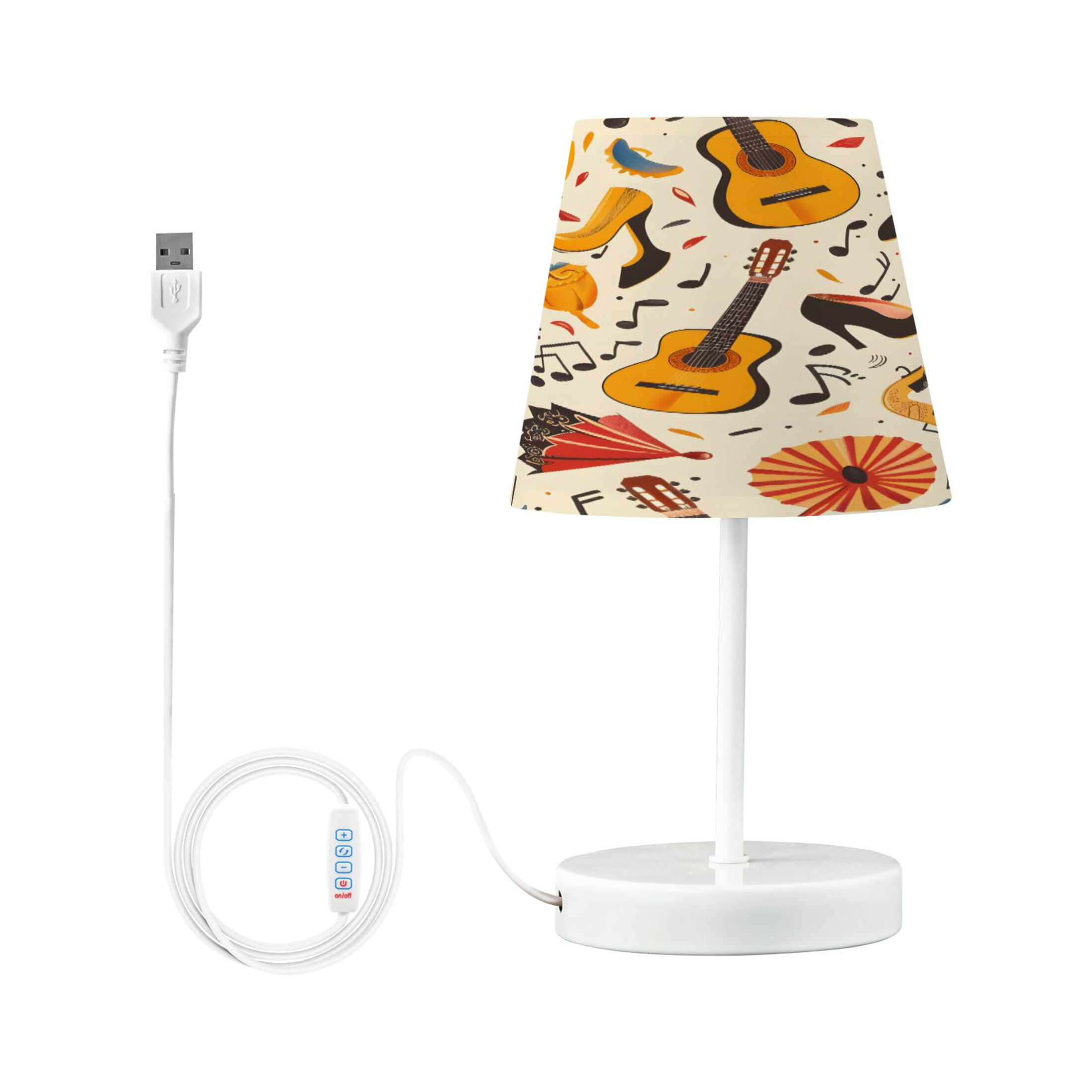 Notes Guitar High-heeled Shoes Desk Lamp LED Table Nightstand Lamps ...