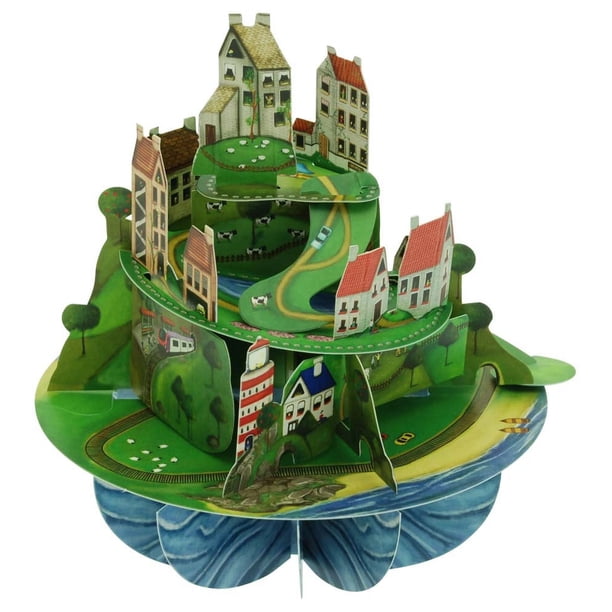 Notes & Queries Coastal Town on a Hill : Winding Road 3D Pop Up Santoro ...