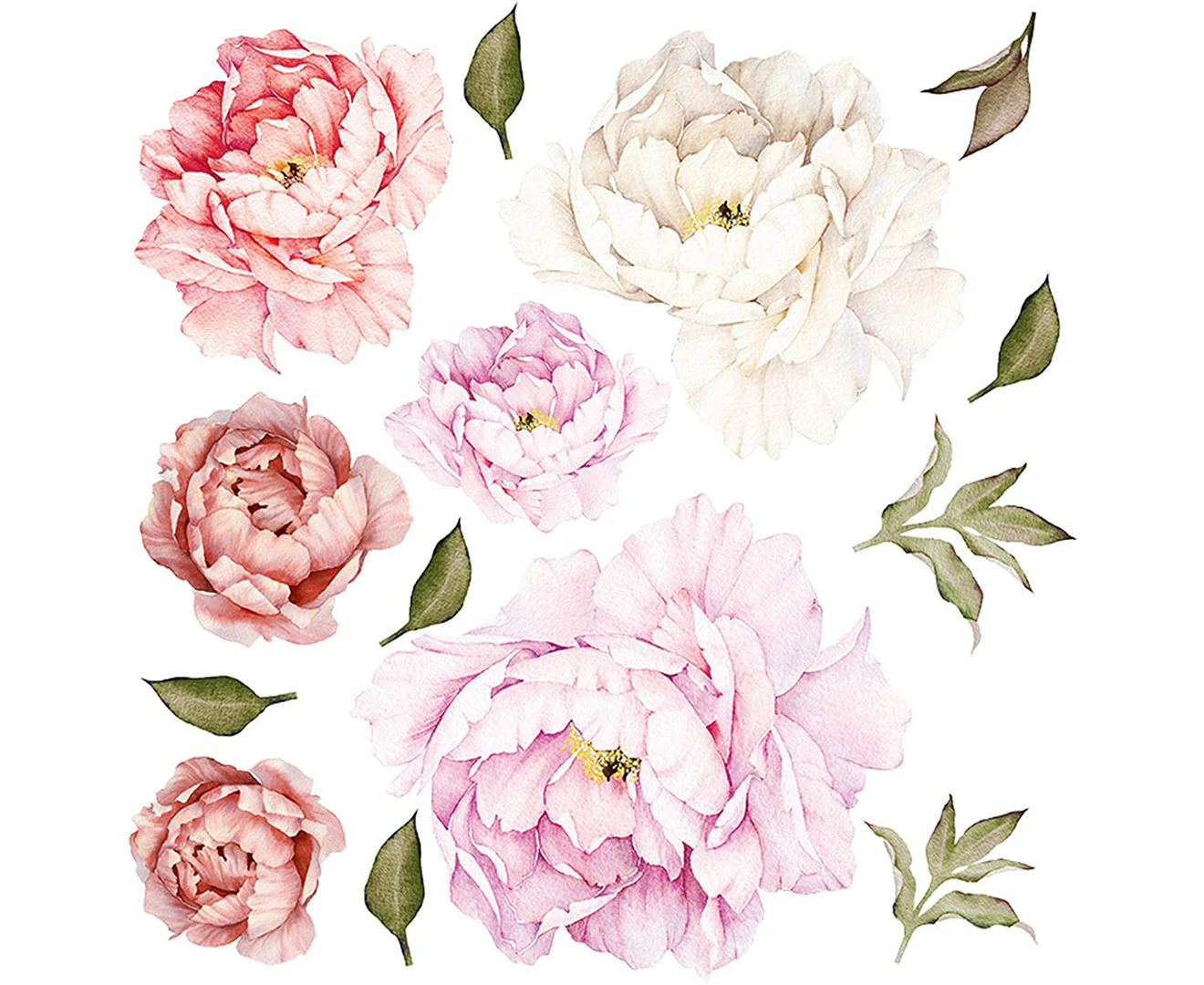 Nother Pink Peonies Wall Decals Peony Floral Wall Decal Pink Rose ...