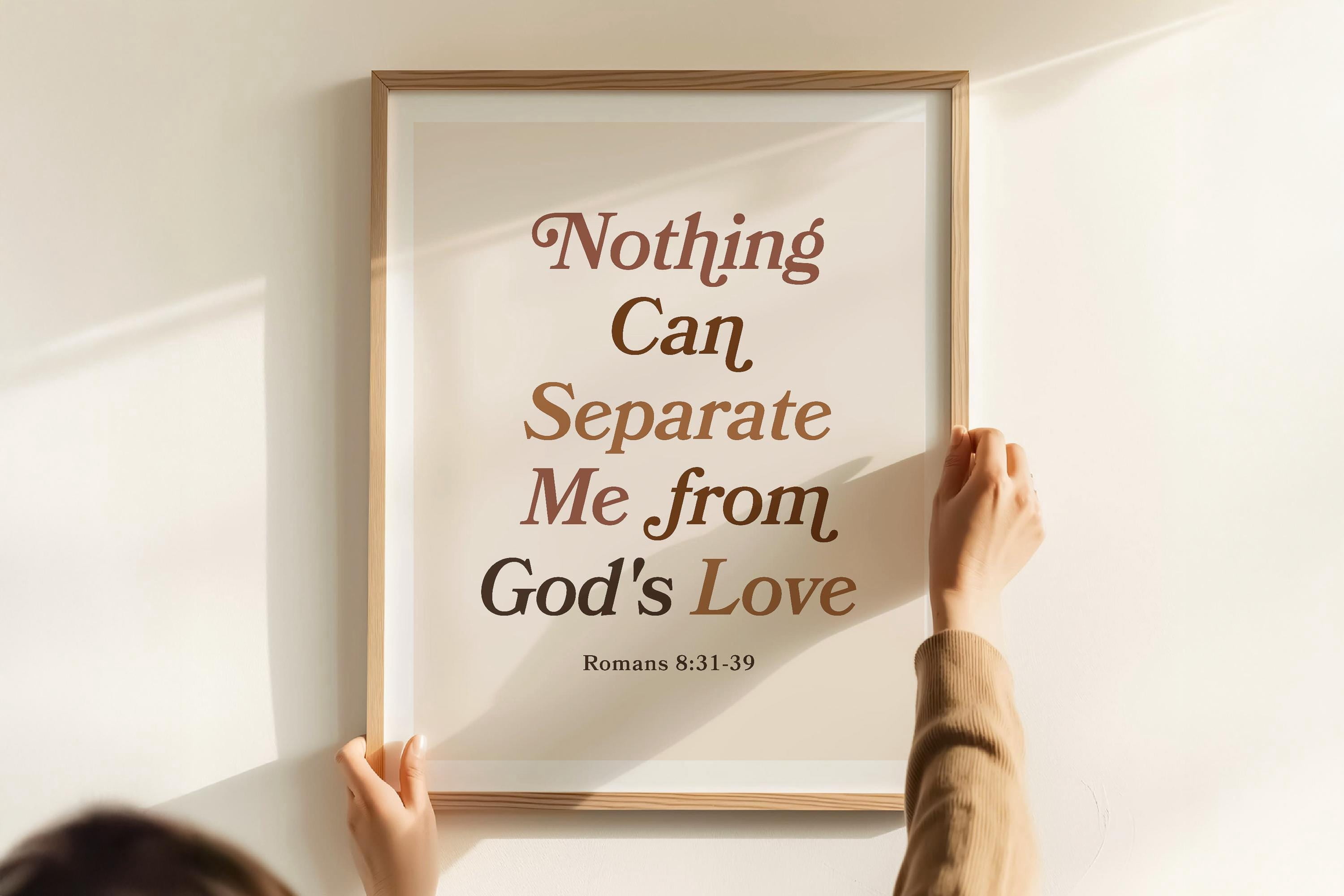 Nothing Can Separate Me From God'S Love Poster - Christian Wall Art ...