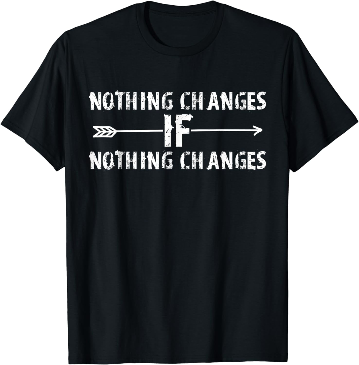 Nothing Changes if Nothing Changes Funny Quote Sayings T-Shirt ...