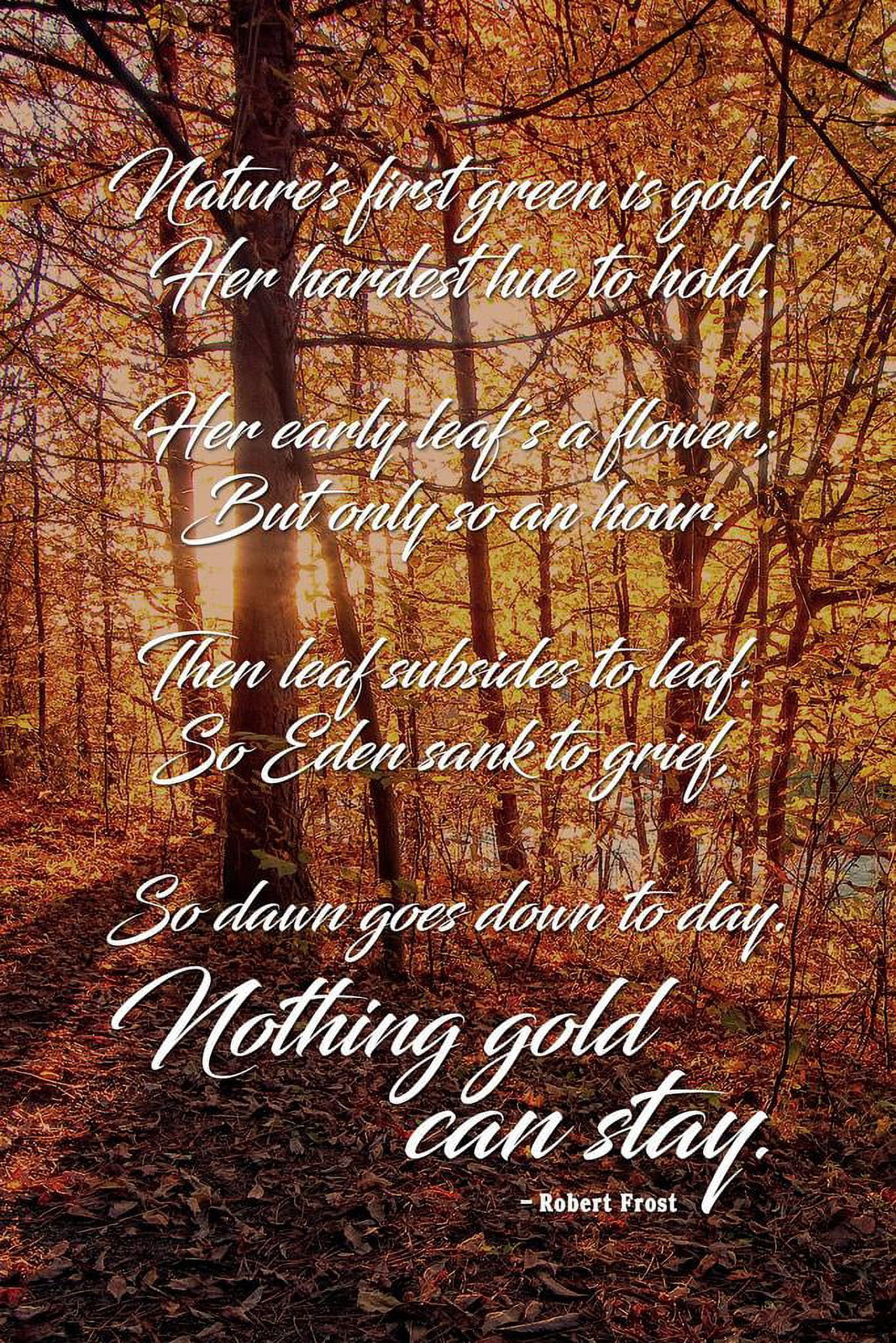 Nothing Gold Can Stay Robert Frost Poem Poetry Inspirational ...