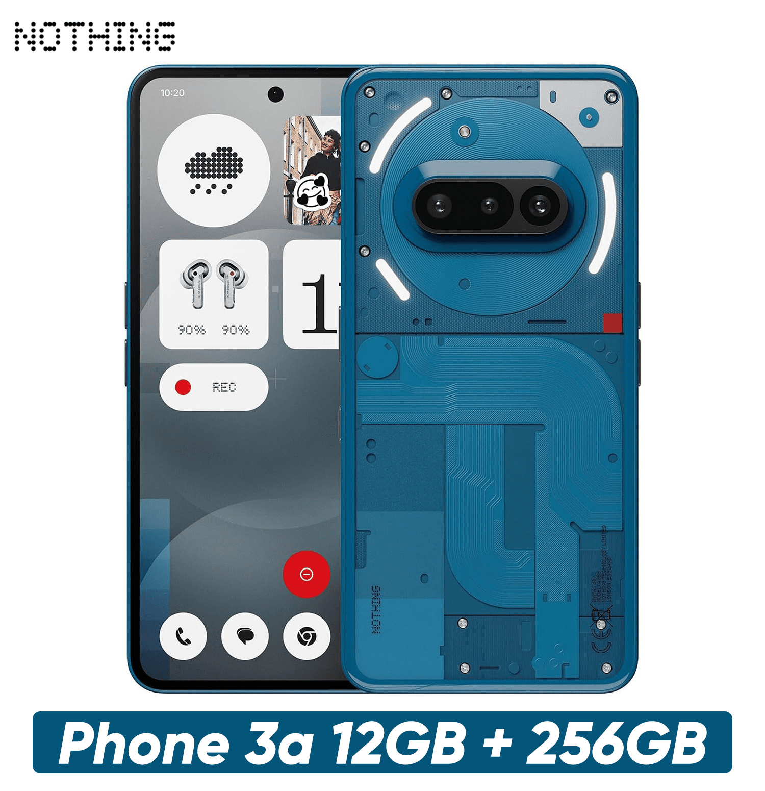 Nothing Phone (3a) 5G Smartphone, 6.77" 120Hz AMOLED Display, 50MP ...