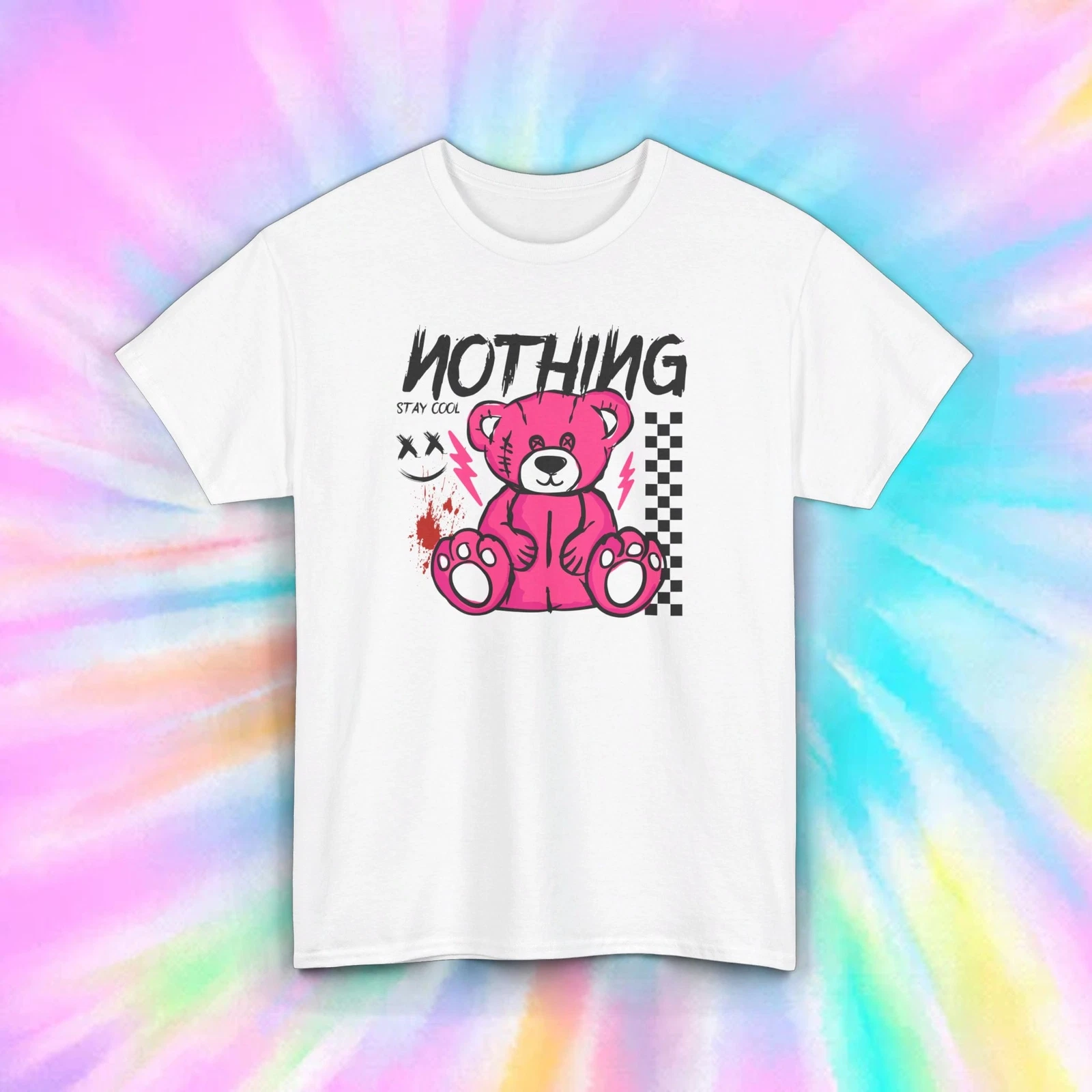 Nothing Pink Teddy Bear Edgy Streetwear Cute Minimalist Aesthetic ...