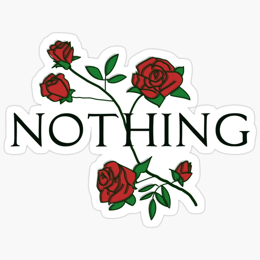 Nothing Rose Floral Sticker Phone Decal Water Bottle Stickers Car ...