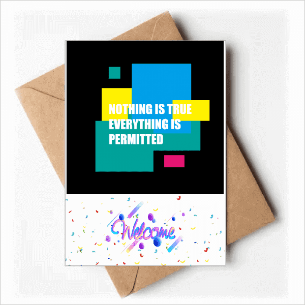Nothing True Everything Pertted Welcome Back Greeting Cards Envelopes ...